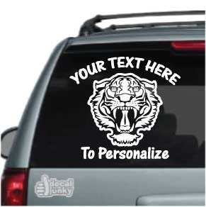 Tiger Head Mascot Car Decals & Window Stickers | Decal Junky