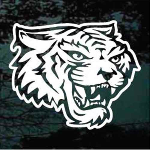 Detailed Tiger Head Mascot Car Decals Customized | Decal Junky