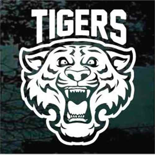 Roaring Tiger Head Mascot Car Decals & Window Stickers | Decal Junky