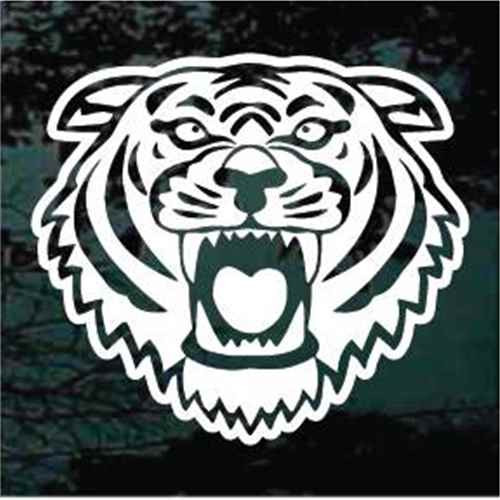 Tiger Face Mascot Car Decals & Window Stickers | Decal Junky