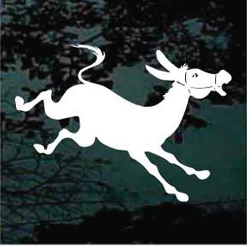 Mule Jumping Cartoon Decals & Car Window Stickers | Decal Junky