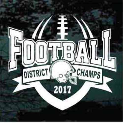 District Champs Football Car Decals & Window Stickers | Decal Junky