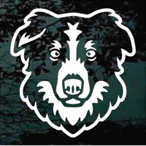 Simple Border Collie Head Car Decals & Window Stickers | Decal Junky