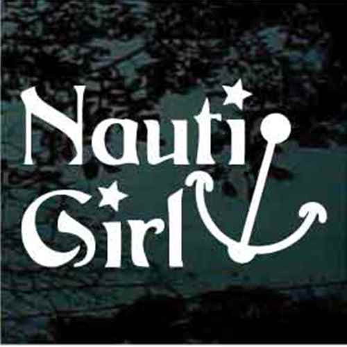 Nauti Girl Boating Decals & Car Window Stickers