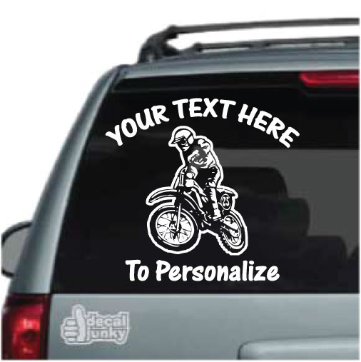 Motocross Rider Car Decals & Window Stickers | Decal Junky