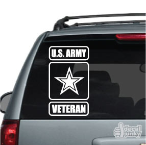 Army Veteran Car Window Decals & Stickers | Decal Junky