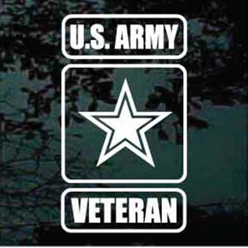 Army Veteran Car Window Decals & Stickers | Decal Junky