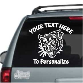Growling Tiger Head Car Decals & Window Stickers | Decal Junky