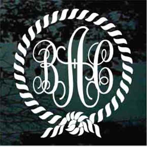 Monogram Decals Rope Monogram Decal Junky