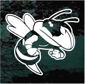 Muscle Bee Cartoon Car Window Decals & Stickers | Decal Junky