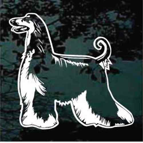 Pretty Afghan Hound Profile Car Decals & Stickers | Decal Junky
