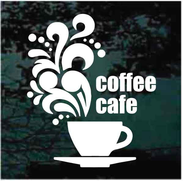 Coffee Cafe Sign Decals & Window Stickers Customized | Decal Junky