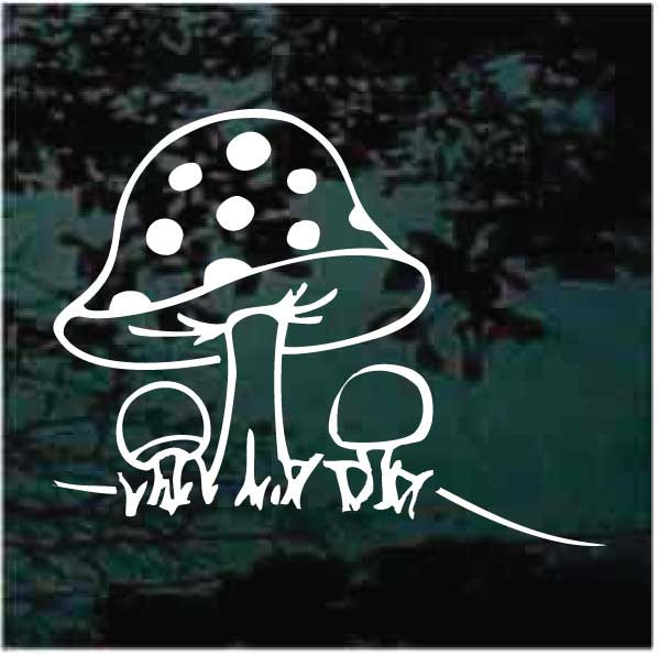 70s Style Hippie Mushroom Decals & Car Window Stickers | Decal Junky