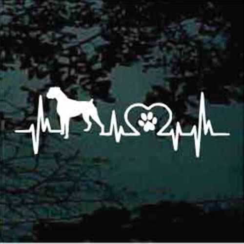 Boxer Heartbeat Car Decals & Window Stickers | Decal Junky