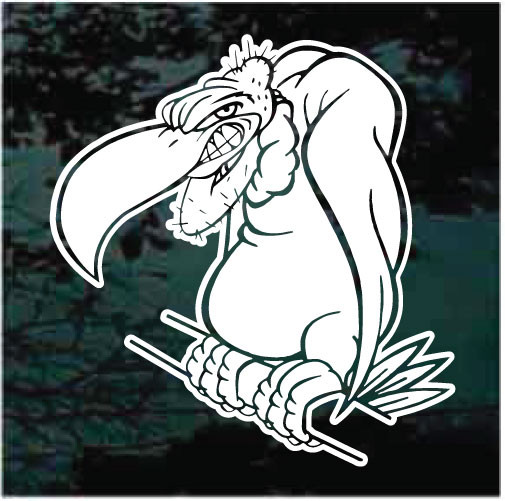 Old Buzzard Perched Car Decals & Stickers | Decal Junky