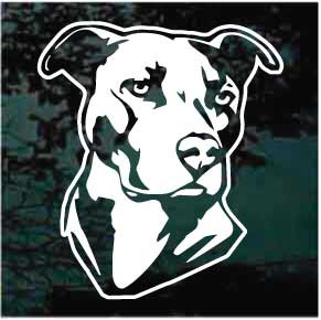 Pitbull Head Profile Decals & Car Window Stickers | Decal Junky