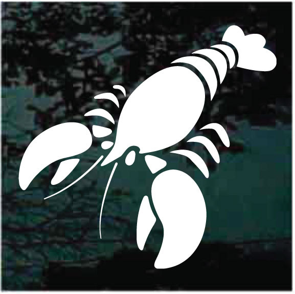 Lobster Icon Logo Window Decals & Stickers Personalized | Decal Junky