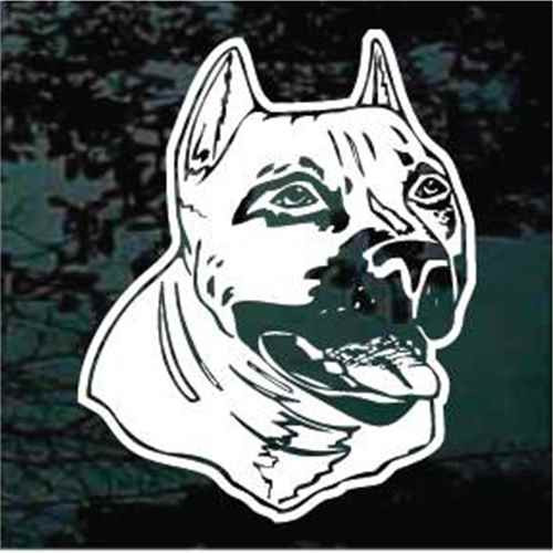 Happy Face Pitbull Car Decals & Custom Vinyl Stickers | Decal Junky