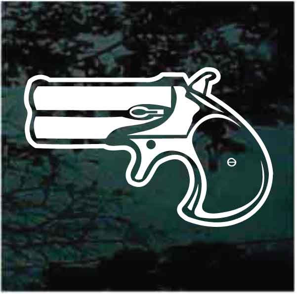 Double Barrel Pistol Car Window Decals & Stickers | Decal Junky