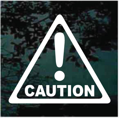 Triangle Caution Sign Decals & Stickers | Decal Junky