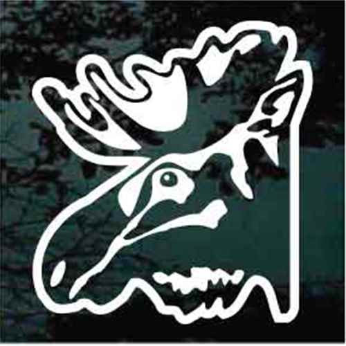 Moose Head Mount Car Decals & Stickers | Decal Junky