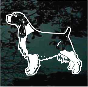 English Springer Spaniel Standing Decals Car Window Stickers - Decal Junky
