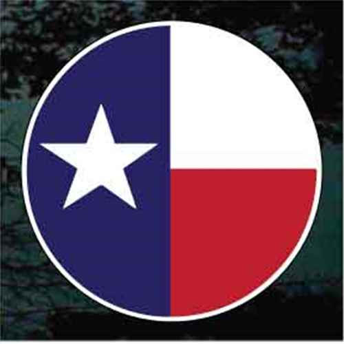 Round Texas Flag Decals Stickers for Cars Trucks Windows