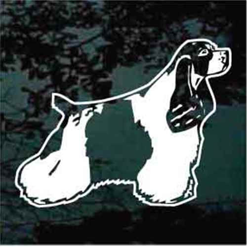 Tri Color Cocker Spaniel Car Decals & Window Stickers | Decal Junky