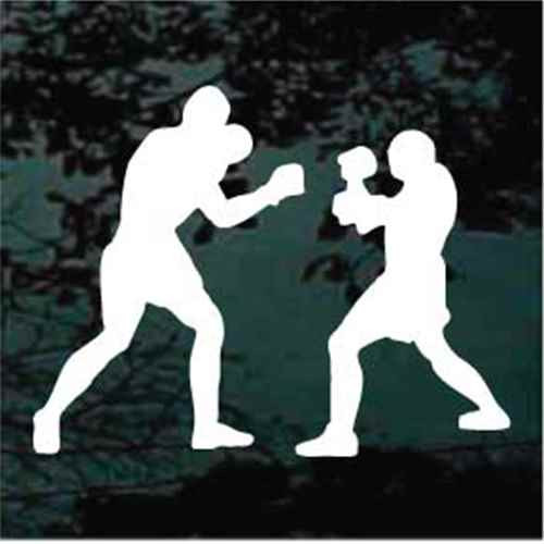 Boxers Boxing Silhouette Car Decals & Window Stickers | Decal Junky