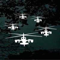 Group Of Helicopters Flying Decals & Window Stickers | Decal Junky