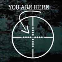 Mil Dot Reticle Scope You Are Here Decals | Decal Junky