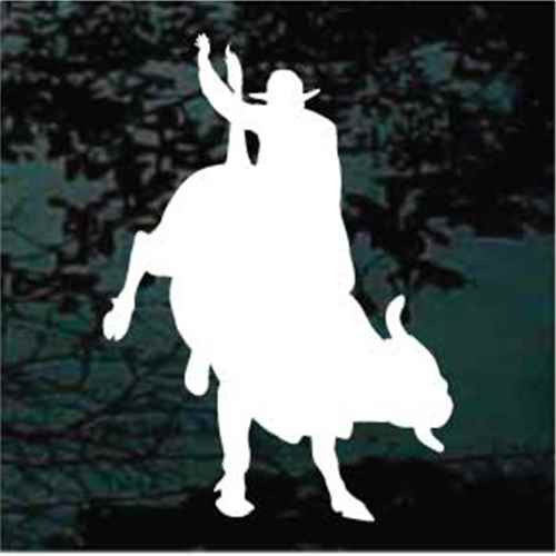 Solid Cowboy Bull Rider Car Decals & Window Stickers | Decal Junky
