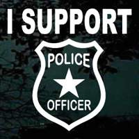 I Support Police Officers Decal & Window Sticker