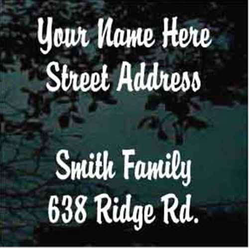 Brandy Script Font Mailbox Address Decals - Set of Two Decals