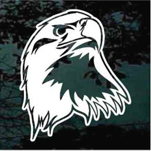 Side View Eagle Head Decals & Car Window Stickers | Decal Junky