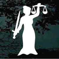 Lady Justice Decals & Law & Justice Stickers - Decal Junky