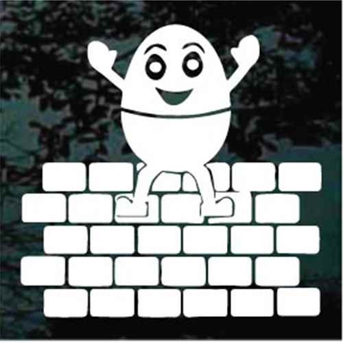 Humpty Dumpty Sat On A Wall Decals Stickers for Cars Trucks Windows