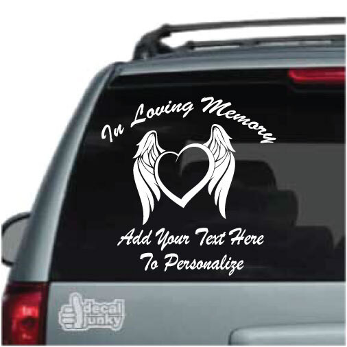 Heart Memorial Decals Stickers for Cars Trucks Windows