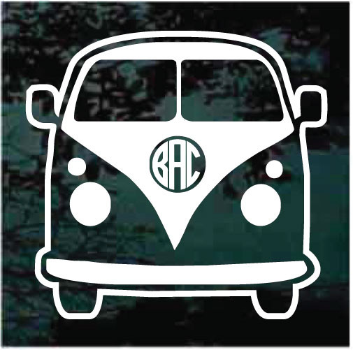 Volkswagen Bus Monogram Car Decals & Window Stickers | Decal Junky