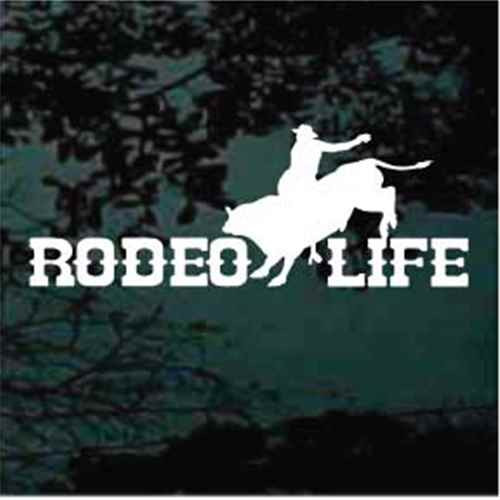 Bull Riding Rodeo Life Car Decals & Window Stickers | Decal Junky