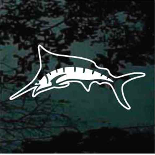 Marlin Fish Jumping Car Decals & Window Stickers | Decal Junky