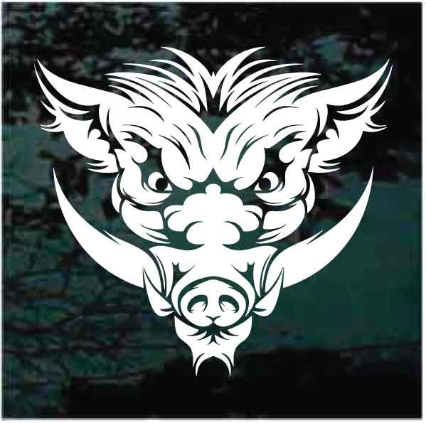 Wild Boar Hog Head Decals & Stickers Customized | Decal Junky