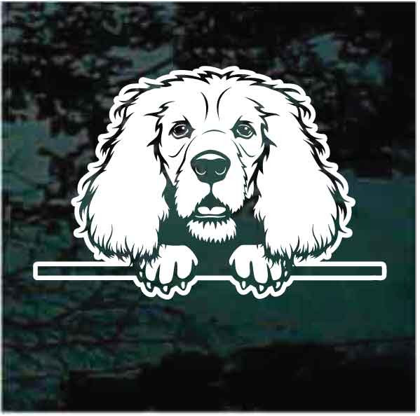Cocker Spaniel Peeking Car Decals & Window Stickers | Decal Junky