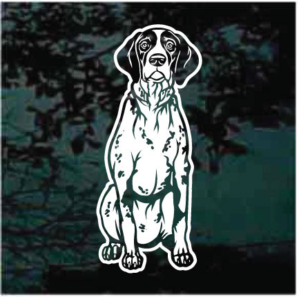 German Shorthaired Pointer Sitting Car Window Decals | Decal Junky