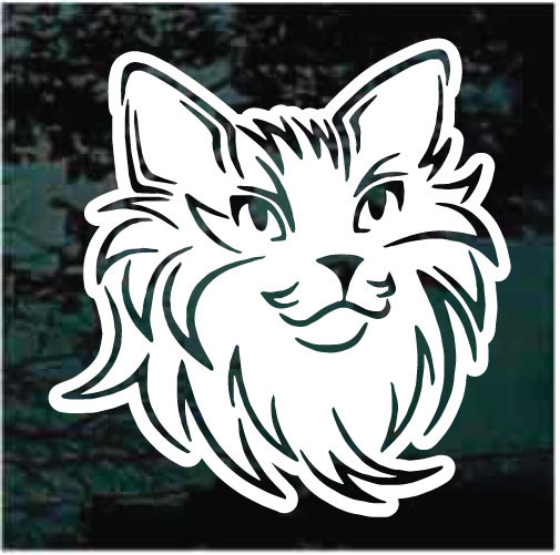 Kitty Cat Face Car Window Decals & Stickers | Decal Junky