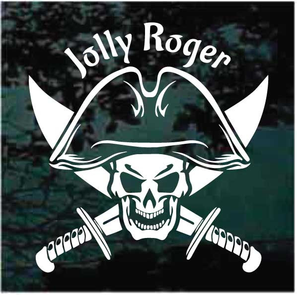 Jolly Roger Pirates Car Decals & Stickers | Decal Junky