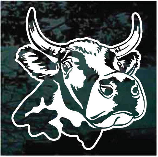 Spotted Bull Head Car Decals & Window Stickers | Decal Junky