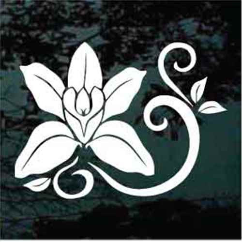 Orchid Flower Design Car Decals & Window Stickers | Decal Junky