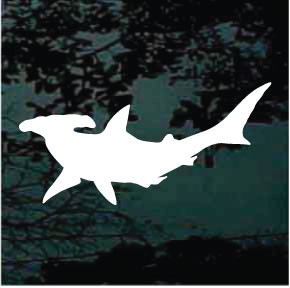 Hammerhead Shark Silhouette Window Decals & Stickers | Decal Junky