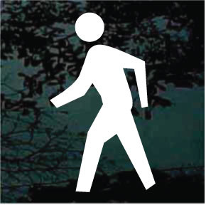 Pedestrian Symbol Decal & Window Sticker
